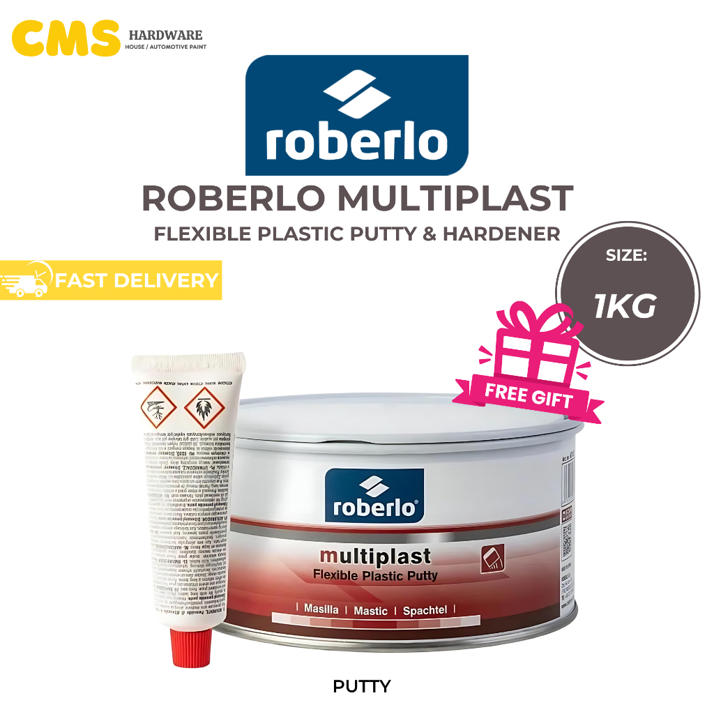 ROBERLO Multiplast Flexible Plastic Putty Plastik Simen Kereta 1KG ...