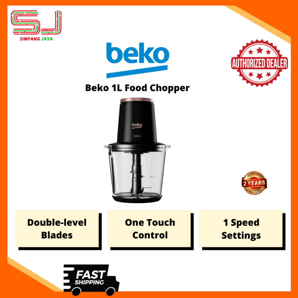 Beko 1L Food Chopper | 500W | 1 Speed | 4 Blade System | One Touch ...