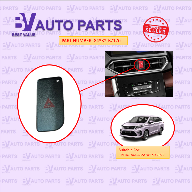 ORIGINAL PERODUA ALZA W150 2022 EMERGENCY SWITCH,HAZARD SWITCH ,DOUBLE ...