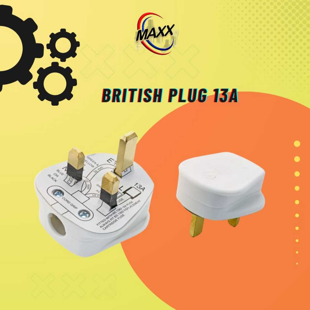 BRITISH STANDARD POWER PLUG -13A POWER PLUG | Shopee Malaysia