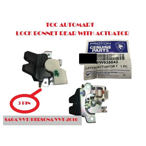 NEW SAGA PERSONA VVT 2016 REAR BONNET LOCK BOOT LATCH 2 PIN ACTUATOR ...