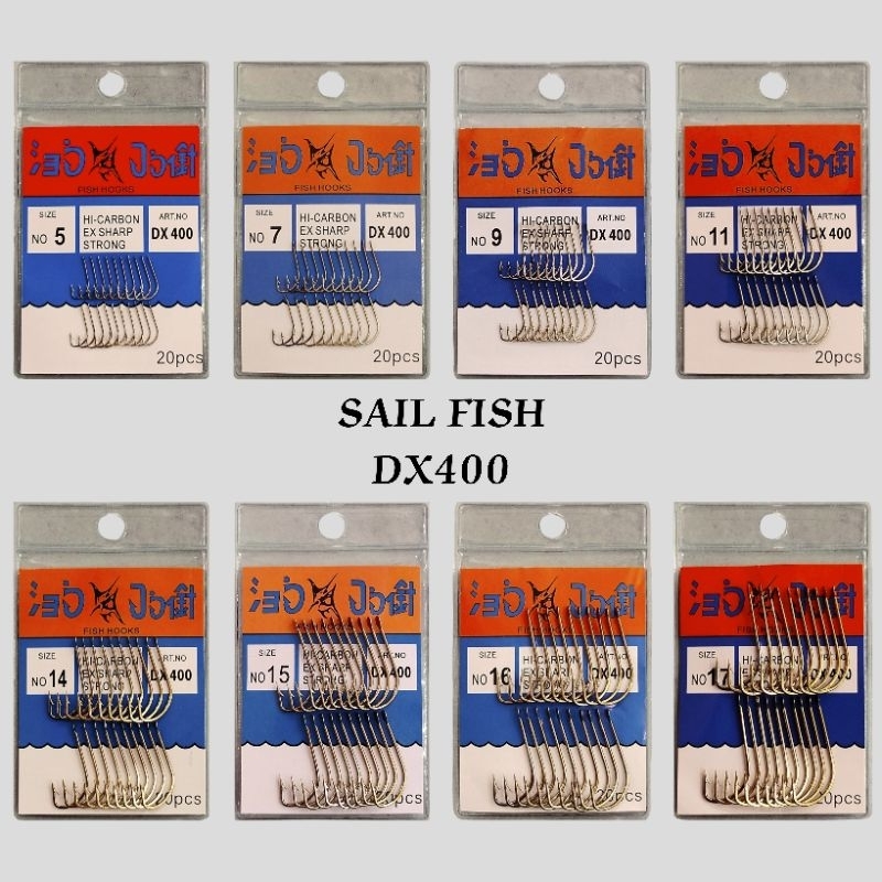 MATA KAIL UDANG / IKAN SAIL FISH DX400 SIZE #5 #6 #7 #8 #9 #10 #11 #12 ...
