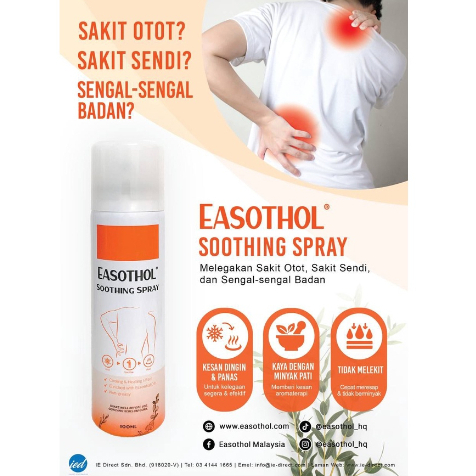 EASOTHOL Soothing Spray | For Muscle Pain, Joint Paint, and Soreness ...