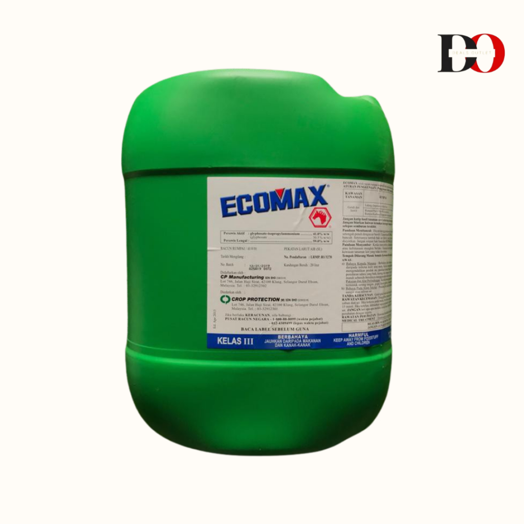 20L ECOMAX Glyphosate 41% Weed Killer (Racun Rumput Lalang/Ubat rumput ...