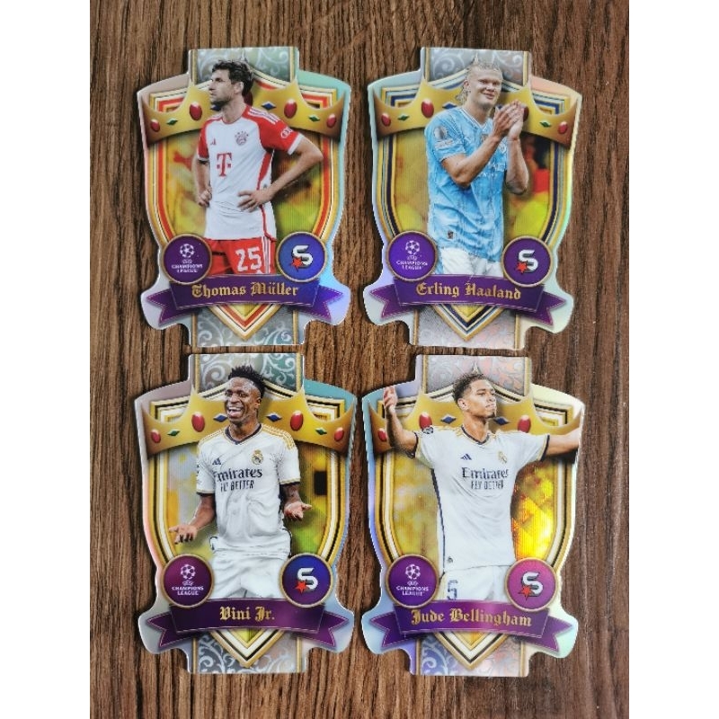 Topps Super Stars UCL 2023/24 Royalty Chrome Shield (Muller, Haaland ...