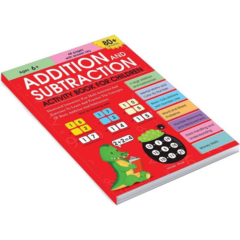 Addition and Subtraction Activity Book For Children - 80+ Activities ...