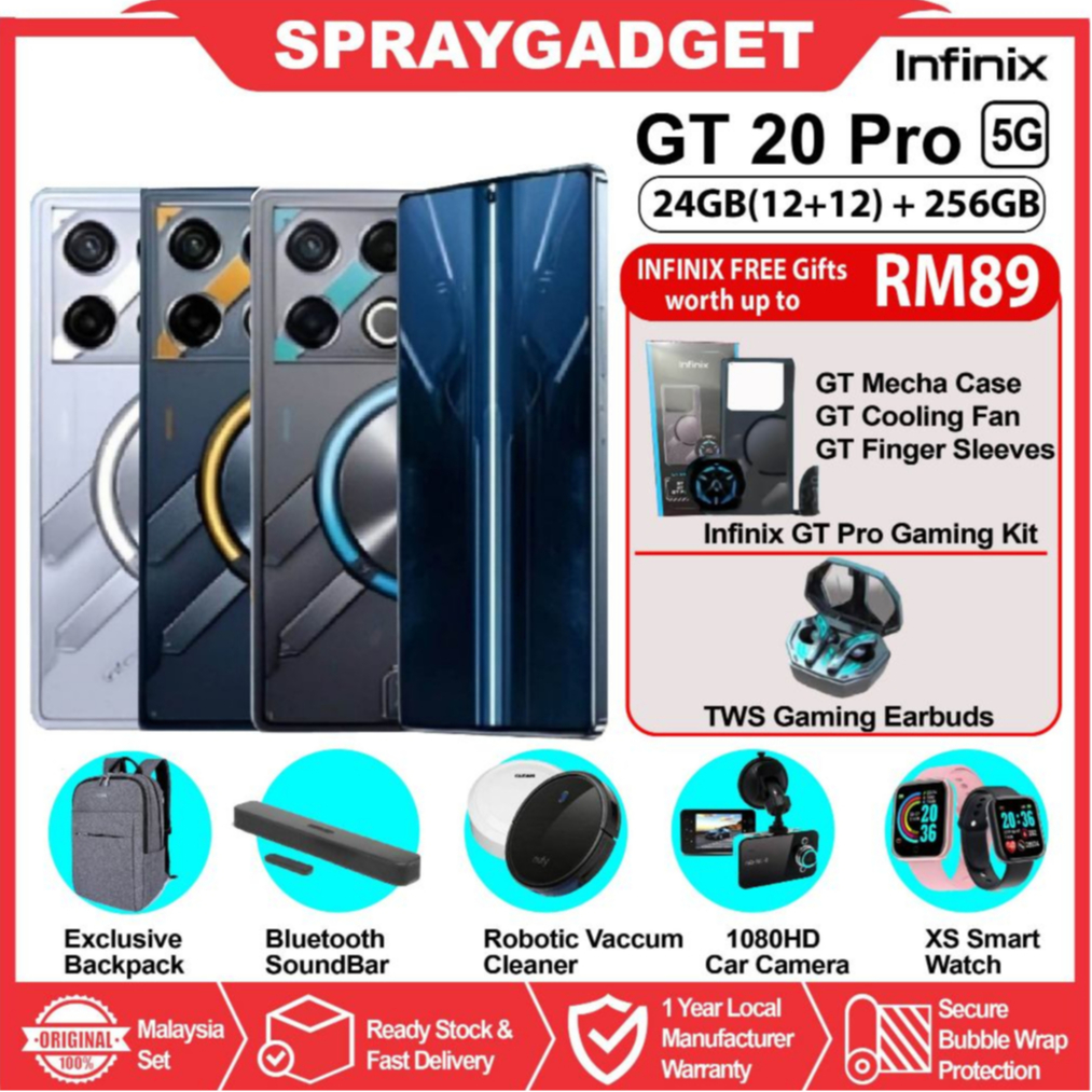 Infinix GT 20 Pro 5G 24GB*(12+12GB Extend.)RAM l 256GB ROM, 45W Fast ...