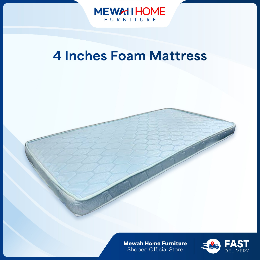 [MURAH]Mewah Home_Mattress_4 Inches Foam Single Mattress_4英寸床垫_Tilam ...