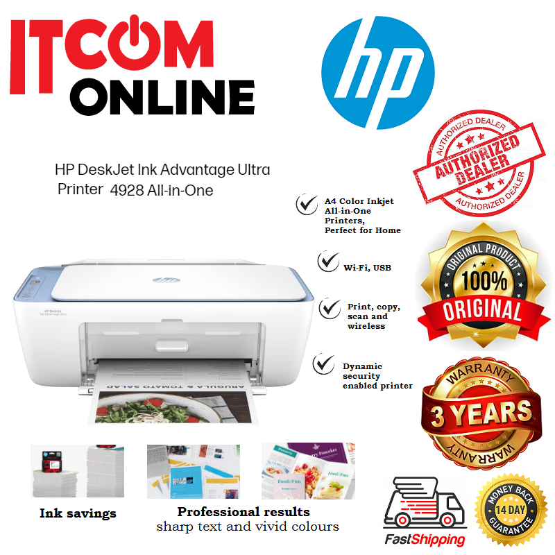 HP DESKJET INK WIFI ADVANTAGE AIO COLOUR PRINTER (4928/2875) | Shopee ...