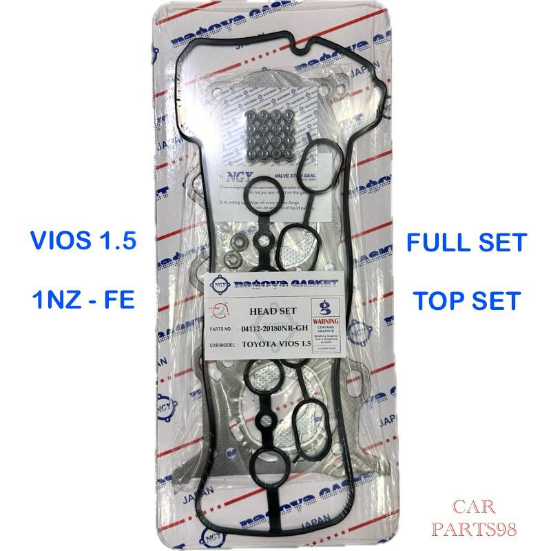 TOYOTA VIOS 1.5 NCP42 / NCP93 / NCP150 1NZ-FE ENGINE TOP SET & OVERHAUL ...
