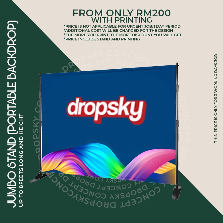 JUMBO STAND WITH PRINTING FOR BACKDROP / RED CARPET / PARTY ...