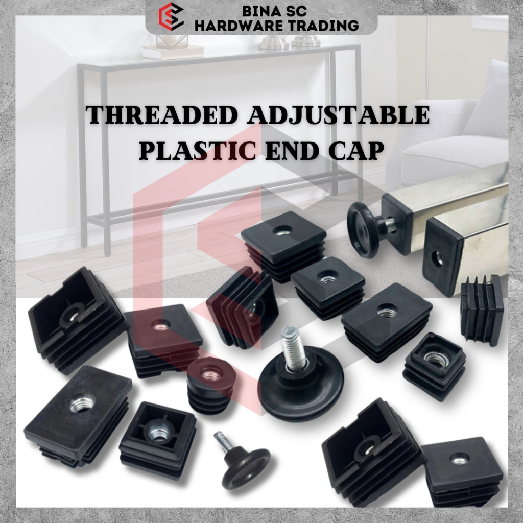 BINA Adjustable M6/M8 Thread Plastic Blanking End Cap Threaded Nut Plug ...