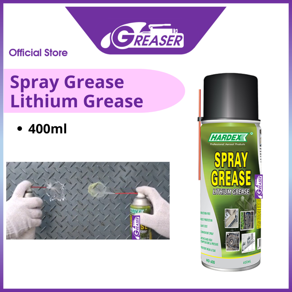 Hardex Spray Grease Lithium Grease (400ml) HD-600 / HD-620 | Shopee ...