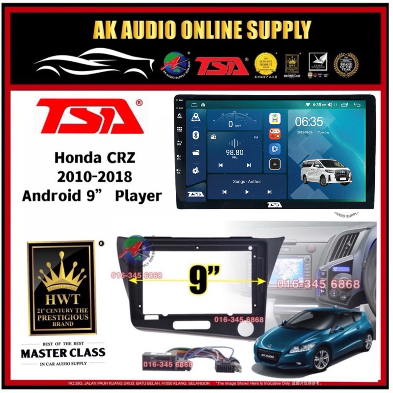 818 2+32GB TSA Honda CRZ 2010 - 2018 Android 9'' inch DSP/QLED/CARPLAY ...