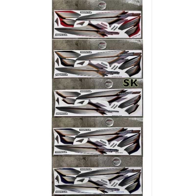 HONDA WAVE100 WAVE 100 (4) STRIPE BODY STICKER STIKER (READY STOCK ...