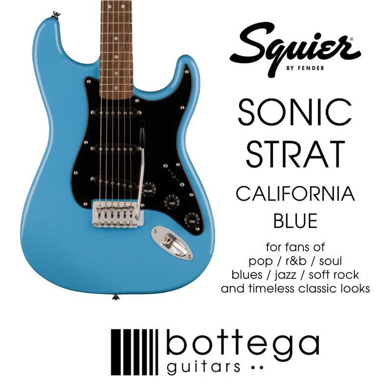Squier Sonic Strat Electric Guitar (California Blue) | Shopee Malaysia
