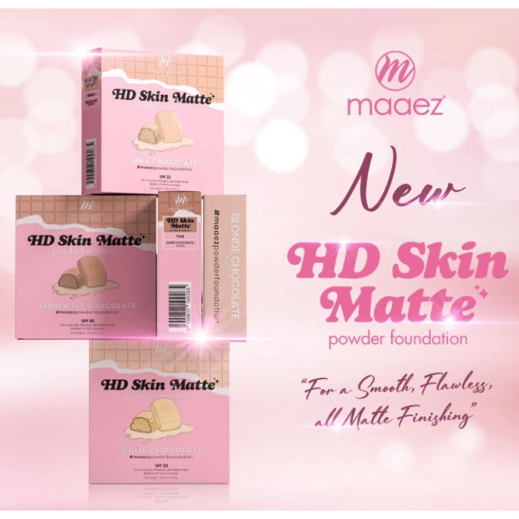 🔥READY STOCK🔥MAAEZ HD SKIN MATTE POWDER FOUNDATION SPF30 | CREAM BLUSH ...