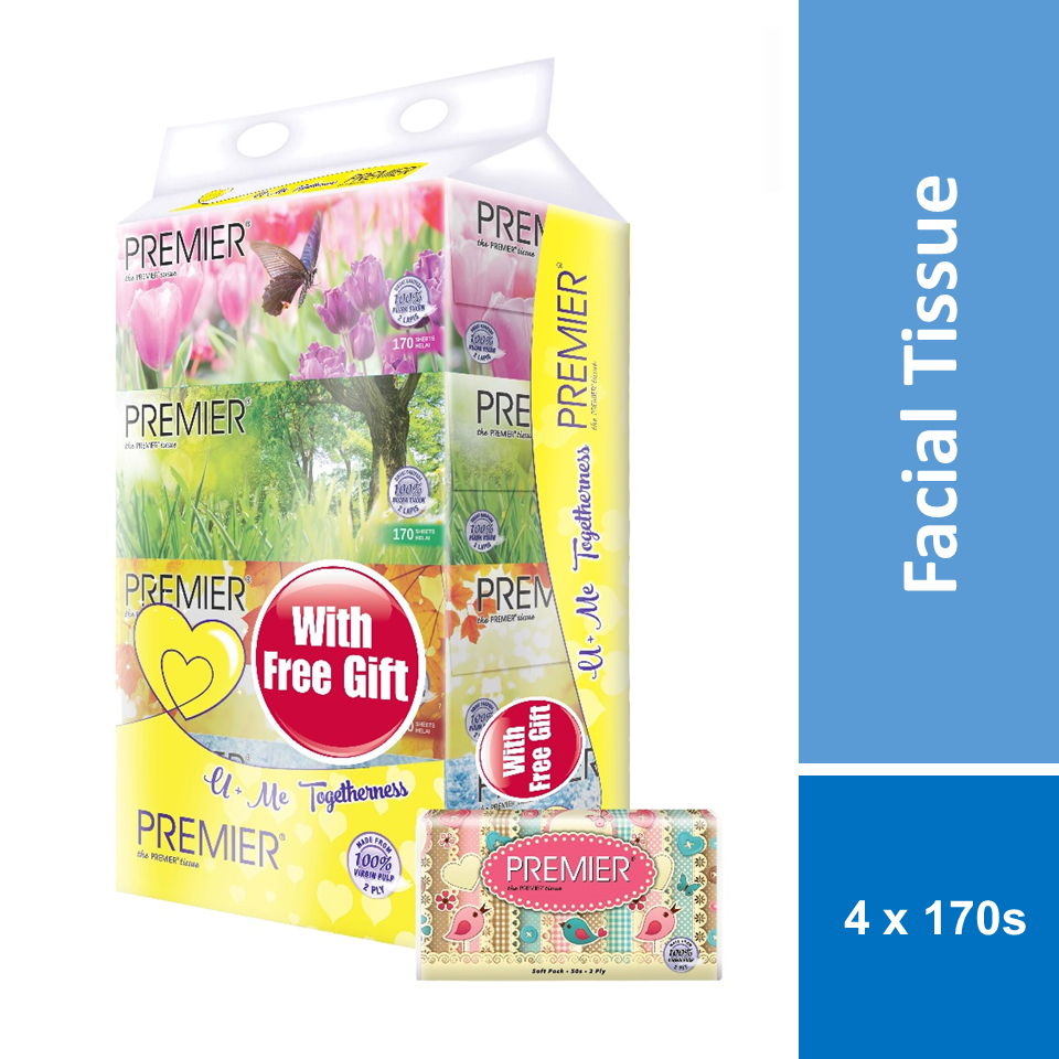 Premier Facial Tissue 2ply 170s x 4 | Shopee Malaysia