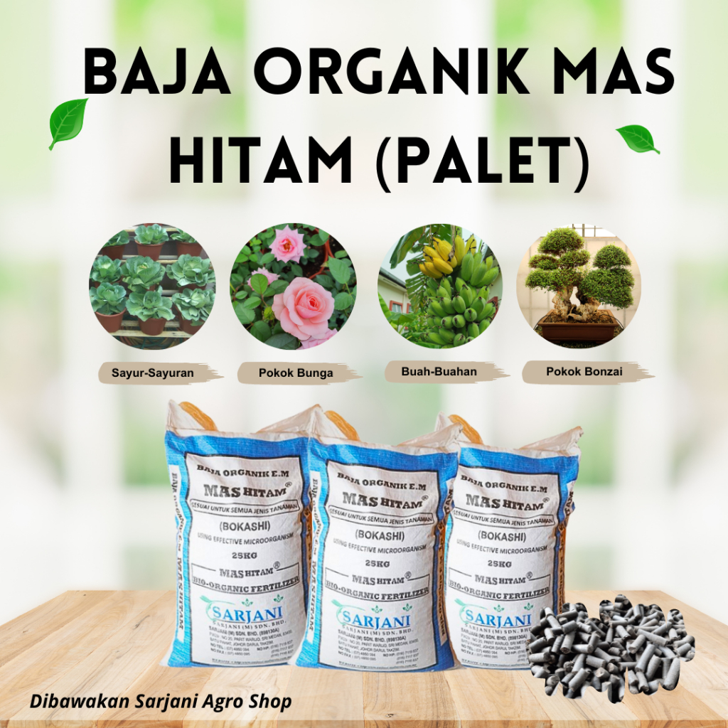 Baja Organik Mas Hitam jenis Palet (25kg) | Shopee Malaysia