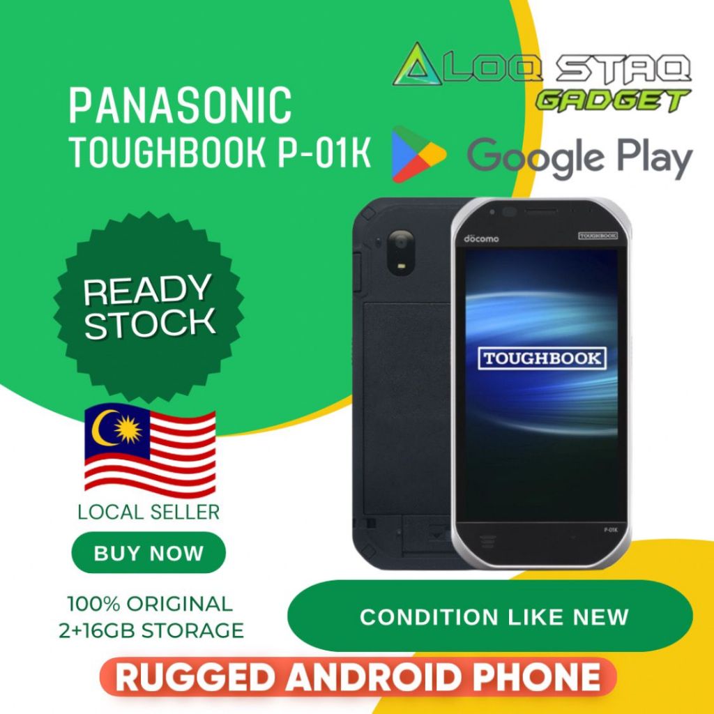 PANASONIC TOUGHBOOK P-01K Rugged Smartphone Android 8.1 Waterproof ...