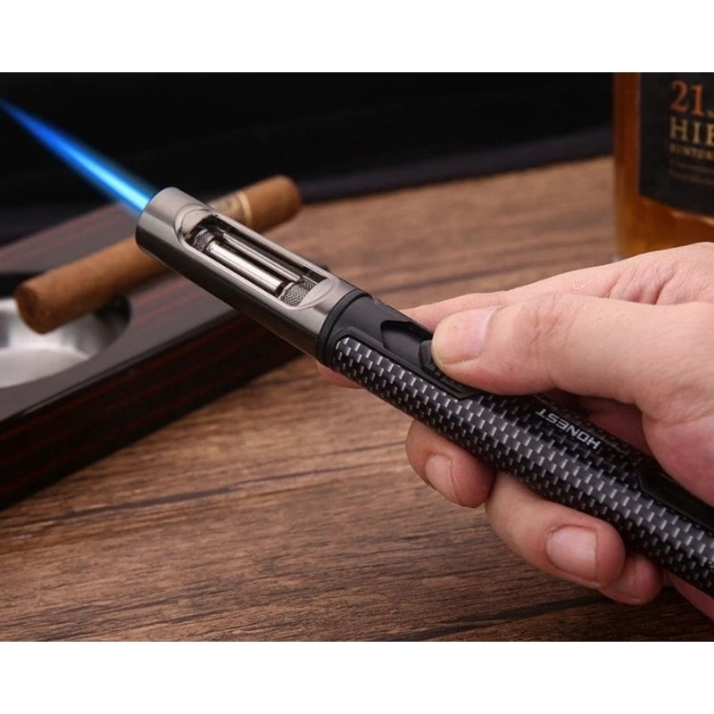 Honest Metal Windproof Lighter Jet Torch Flame Butane Gas | Shopee Malaysia