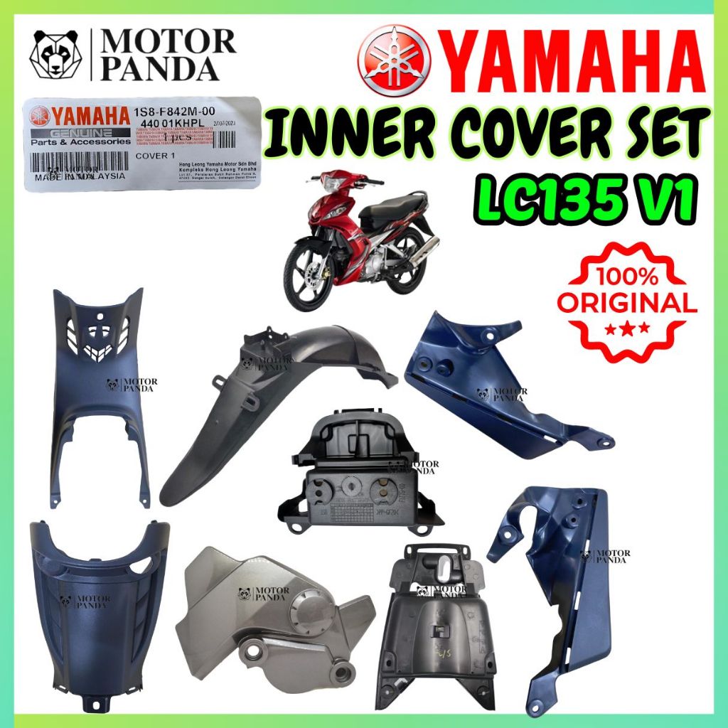 LC135 V1 LC135V1 135LC LCV1 Inner Cover Set Part Black Hitam Rear ...