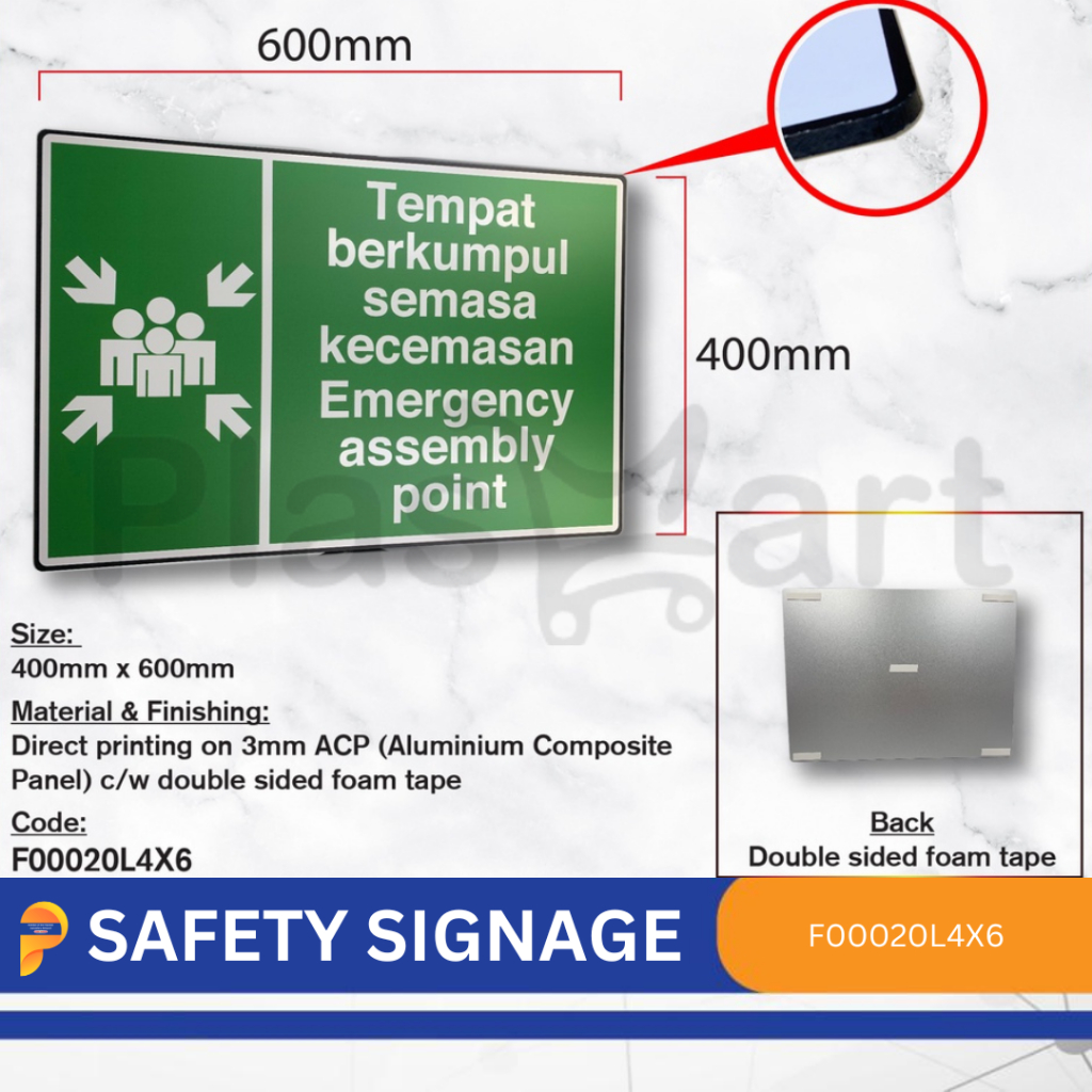 Safty Signage - Tempat Berkumpul Semasa Kecemasan . Emergency Assembly ...