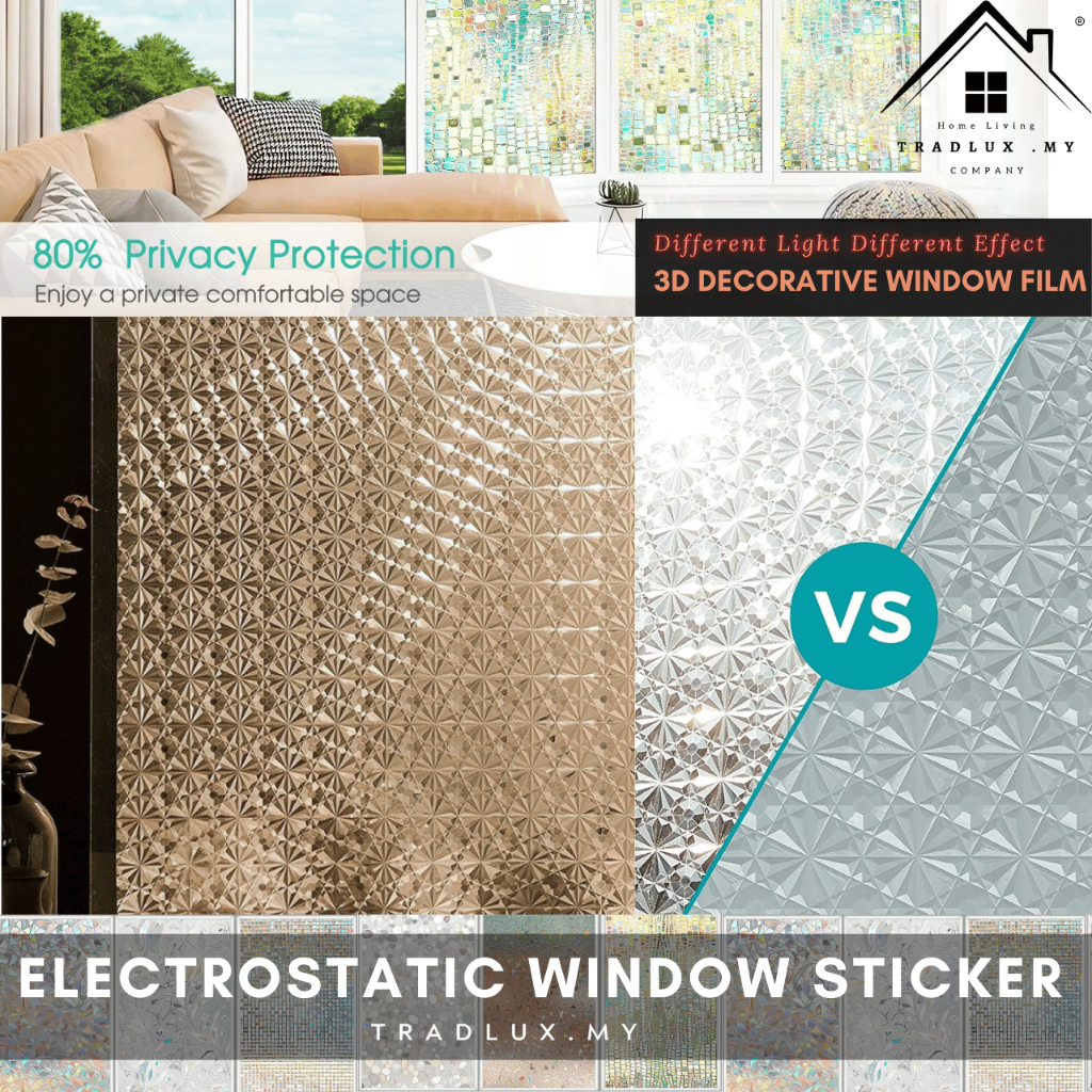 Window Film Glass Film 3D Electrostatic Diamond Window Window Film For ...