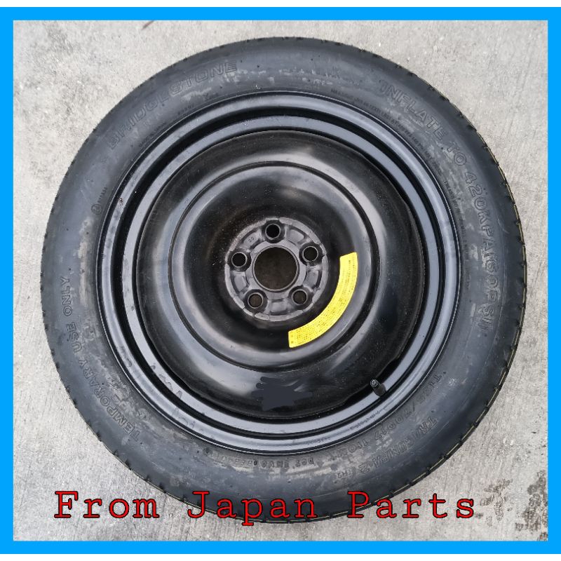 Spare Tyre 17 inch PCD 100 5 Hole Kereta Car Inci Tayar Ganti Temporary ...