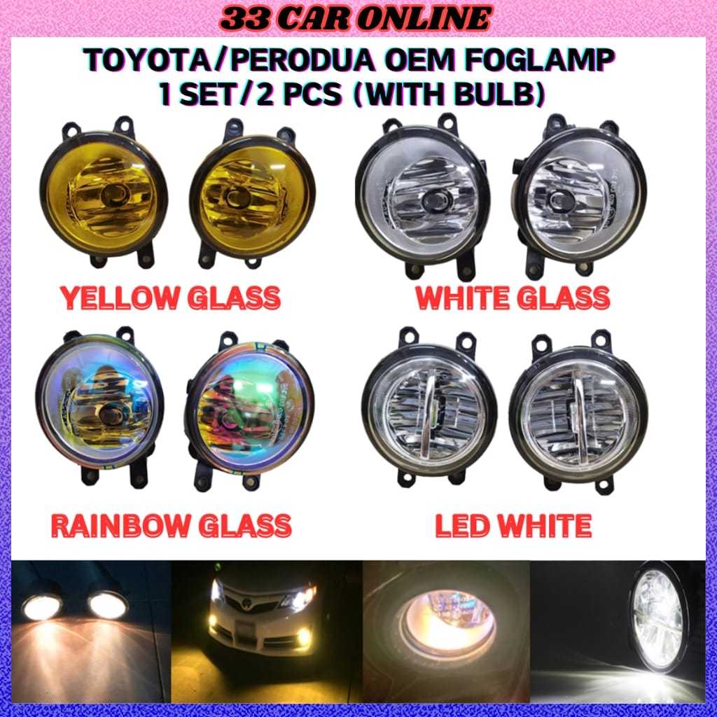 TOYOTA PERODUA MYVI BEZZA ALZA AXIA ARUZ CAMRY VIOS ALTIS YARIS VELLFIRE OEM Fog Lamp Sport ...
