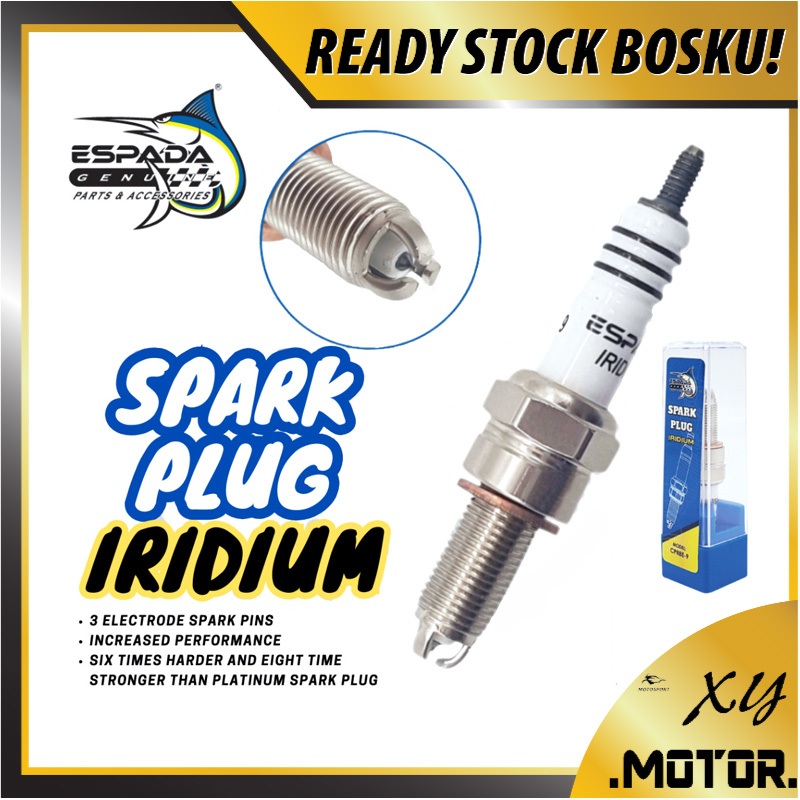 ESPADA IRIDIUM SPARK PLUG MOTORCYCLE CPR8E-9 LC135 Y15ZR RS150 VF3i ...
