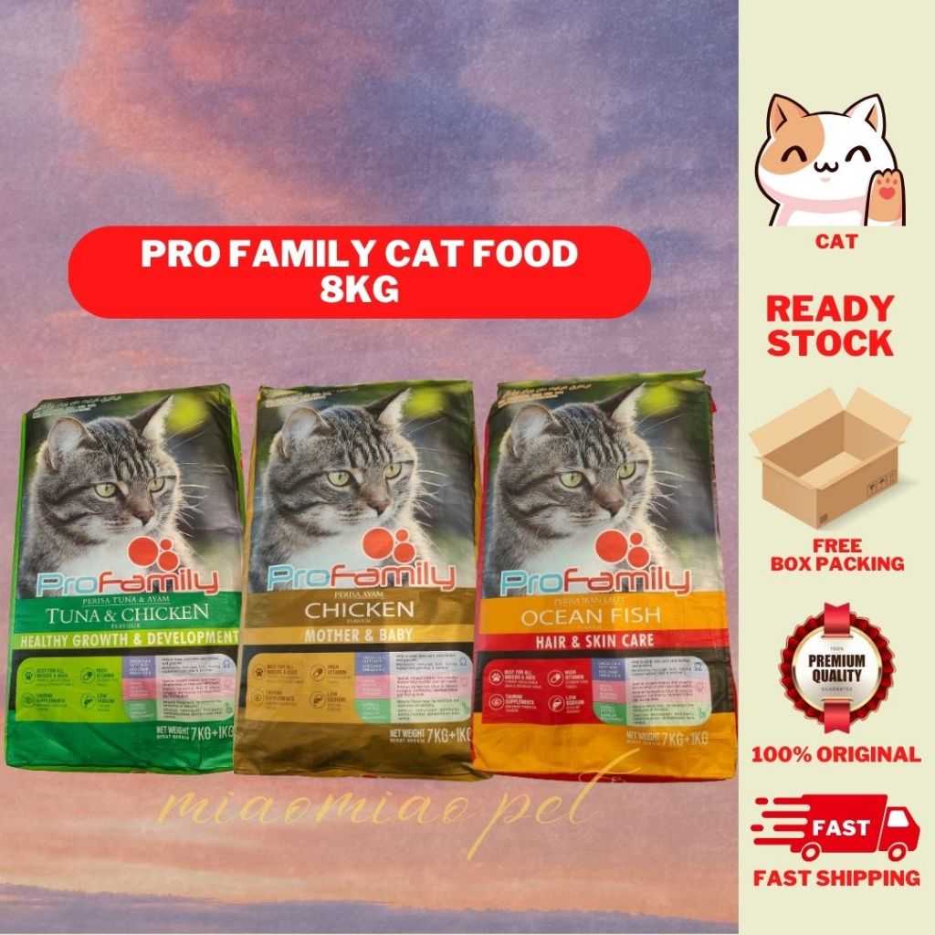 Pro Family Makanan Kucing (8kg) mother & baby / Tuna & Chicken /Ocean ...