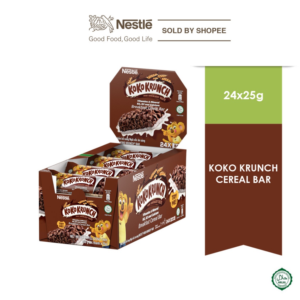NESTLE Koko Krunch Cereal Bar 25g x 24s (Halal) | Shopee Malaysia