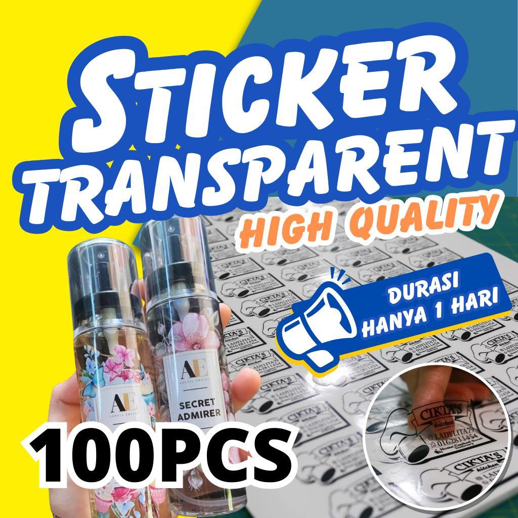 Sticker label Transparent.Sticker produk Transparent.Sticker label ...