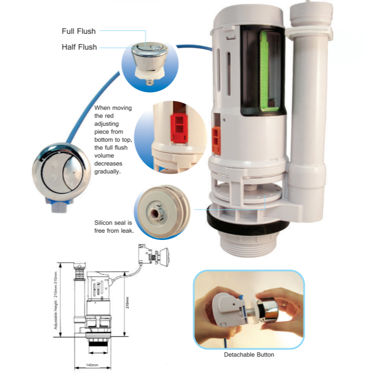 Fish Brand Flush Valve / Inlet Valve / Lift Up Valve (toilet water tank ...