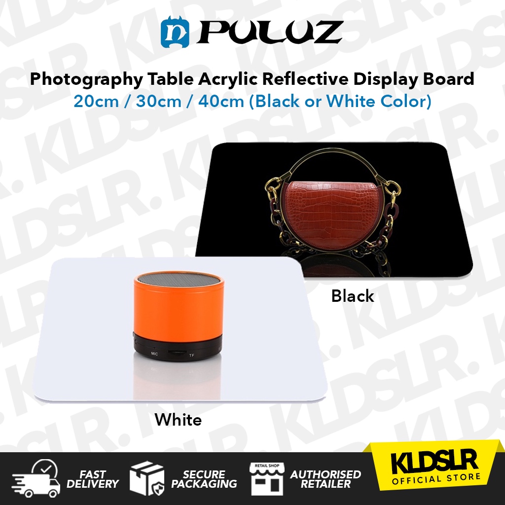 Puluz Reflection Black / White Acrylic Reflection Background Display ...