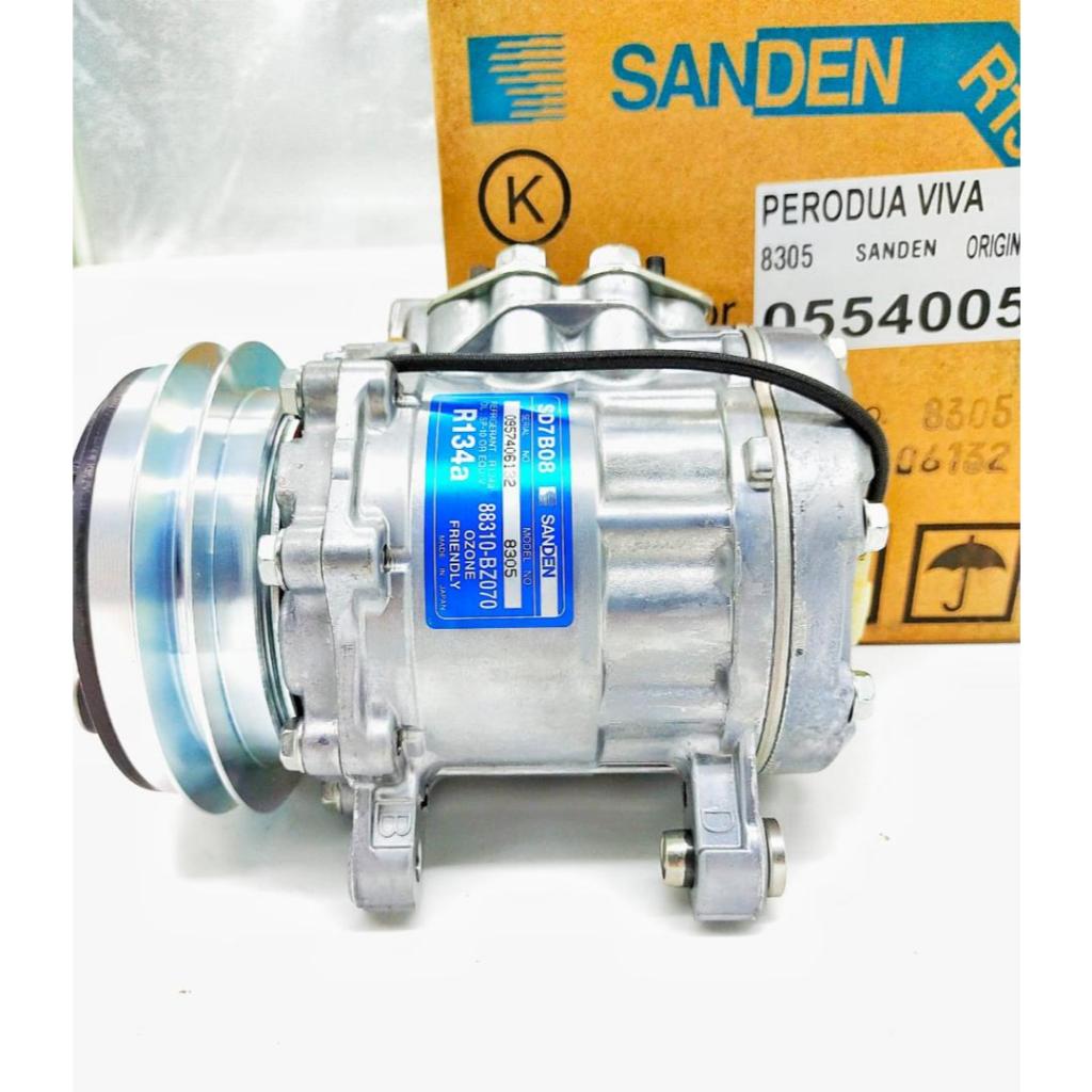 PERODUA VIVA ORIGINAL SANDEN COMPRESSOR NEW (SD7B08)AIRCOND 100% ...