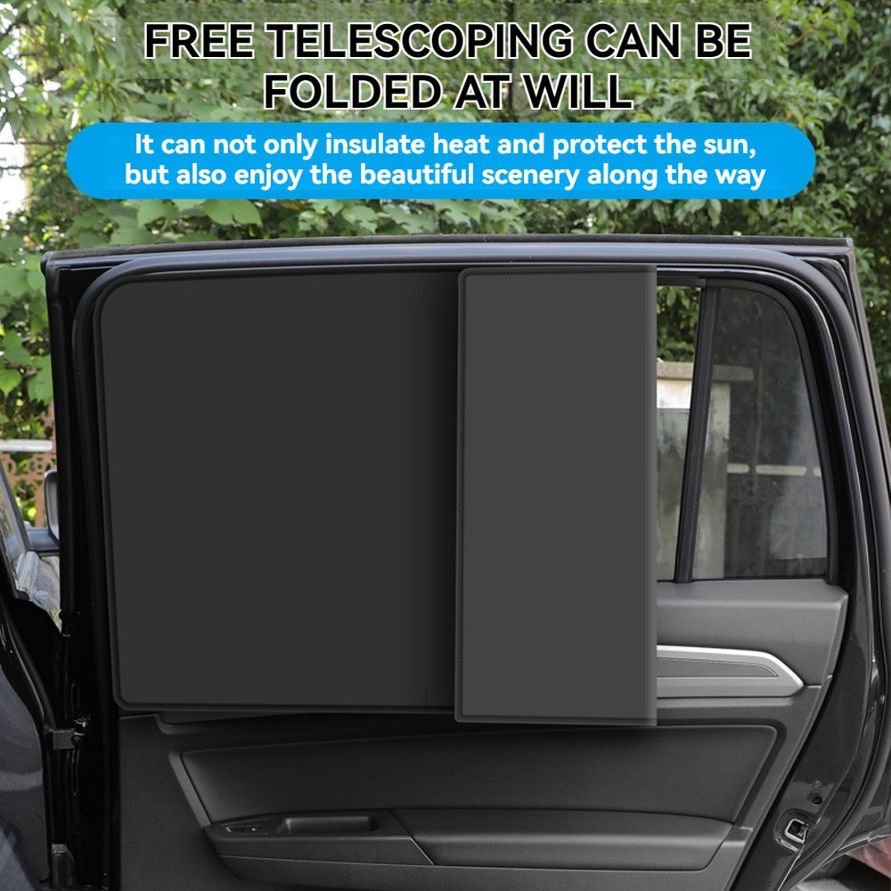 Car Universal Sunshade Cover Magnetic UV Protector Window Curtain Sun ...