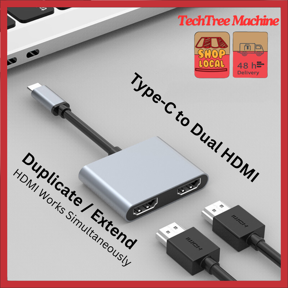 Type C to Dual HDMI adaptor works together typec to 2 hdmi port ...
