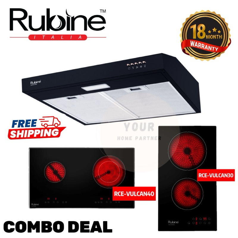 [Combo Deal]Rubine Slim Hood RSH-GENOA-60BL/75BL/90BL + Rubine Ceramic ...