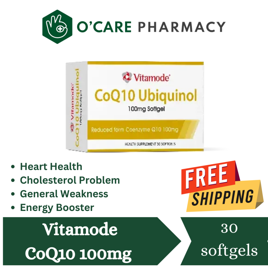 Vitamode CoEnzyme Q10 Ubiquinol 100mg 30s for Heart Health Energy ...