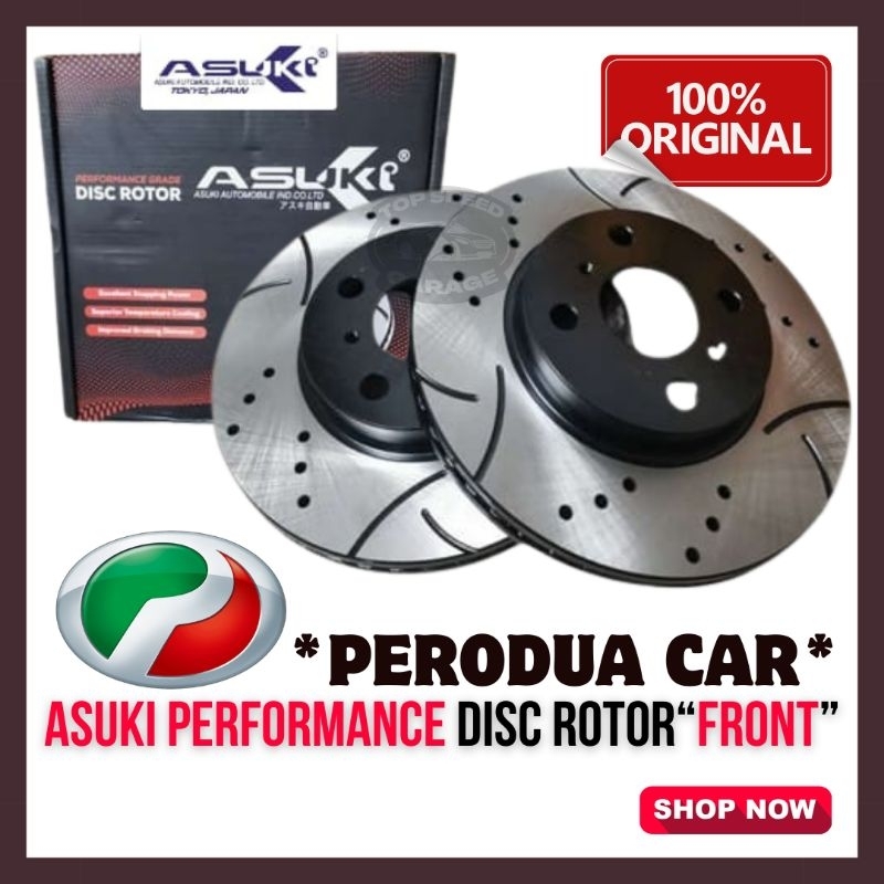 ASUKI PERFORMANCE DISC ROTOR(1SET 2PCS)-PERODUA MYVI LAGI BEST/ MYVI ...