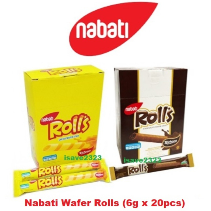 Nabati Wafer Rolls (6g x 20 Pcs) - Richeese / Richoco | Shopee Malaysia