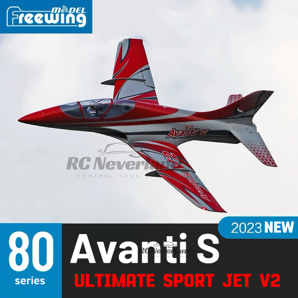 Freewing Avanti S V2 80mm EDF Ultimate Sport Jet PNP 6S RC airplane big ...