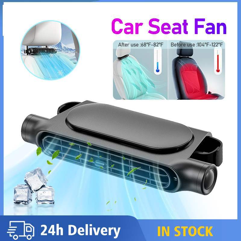 New Car Seat Fan Cooling Fan USB Fan 3 Speeds Adjustable Car Rear ...