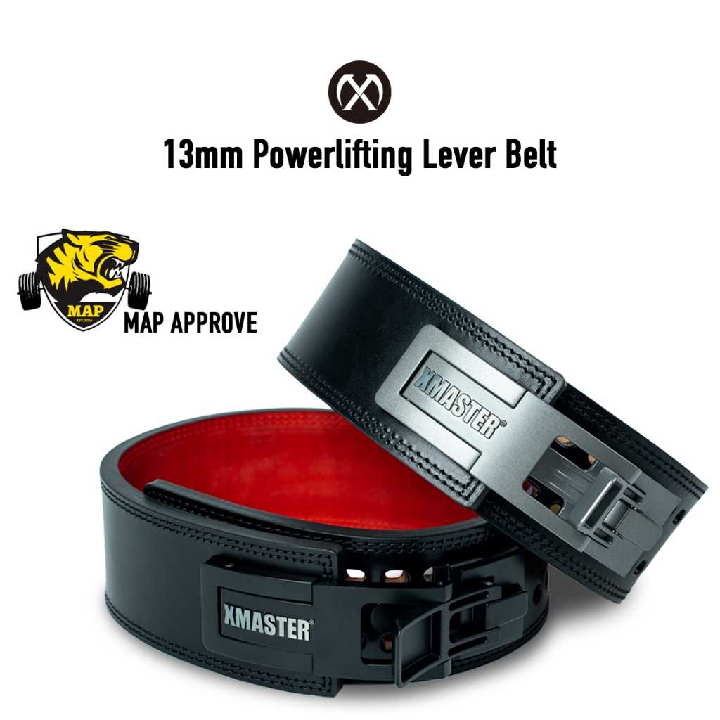 XMASTER 13mm Powerlifting Lever Belt, MAP Approved Powerlifting Fitness ...