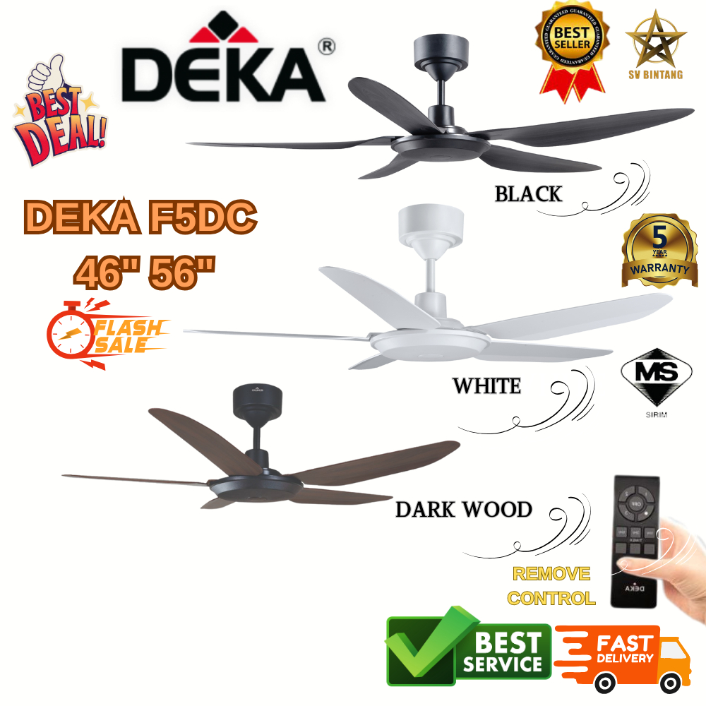 (Sirim) DEKA Ceiling Fan Kronos F5DC Remote Control 7+7 Speed Kipas ...