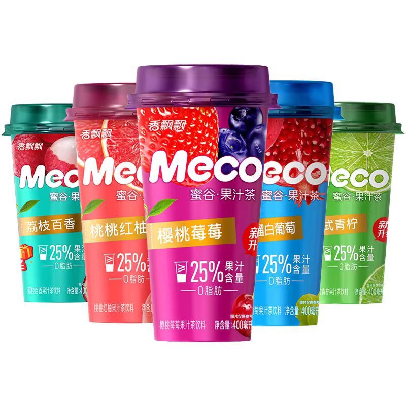 [新货亏本冲销量] 香飘飘 Meco 蜜谷果汁茶 泰式青柠 芒果芭乐 0脂肪饮料 桃桃红柚 樱桃莓莓 红石榴白葡萄 荔枝百香果 ...