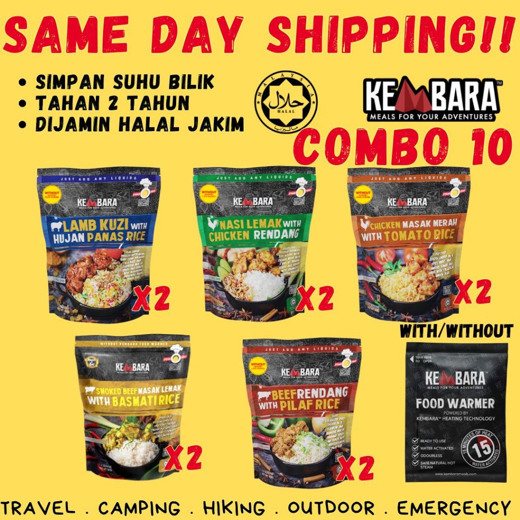 Kembara Meals Meal COMBO 10 pack Ready to Eat | Shopee Malaysia