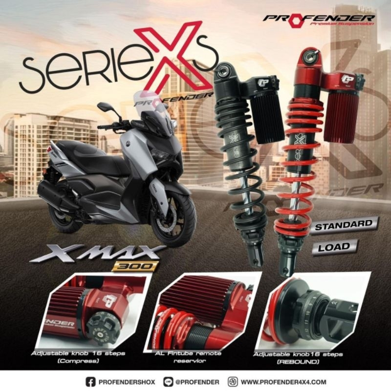 XMAX V1 V2 V3 ORIGINAL PROFENDER X-SERIES ABSORBER SUSPENSION 350MM ...